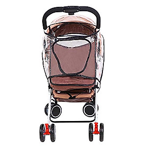Simplicity Stroller Rain Cover Universal Rain Cover for Stroller Baby Universal Waterproof Windyproof Weather Shield Stroller Rain Cover, Window Style