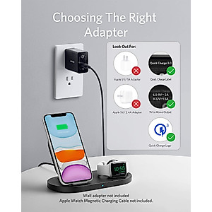 Anker Wireless Charging Station, PowerWave Sense 2-in-1 Stand with Watch Charging Holder for Apple Watch SE/6/5/4/3/2/1, iPhone SE 2020, 11, 11 Pro (Watch Charging Cable & AC Adapter Not Included)
