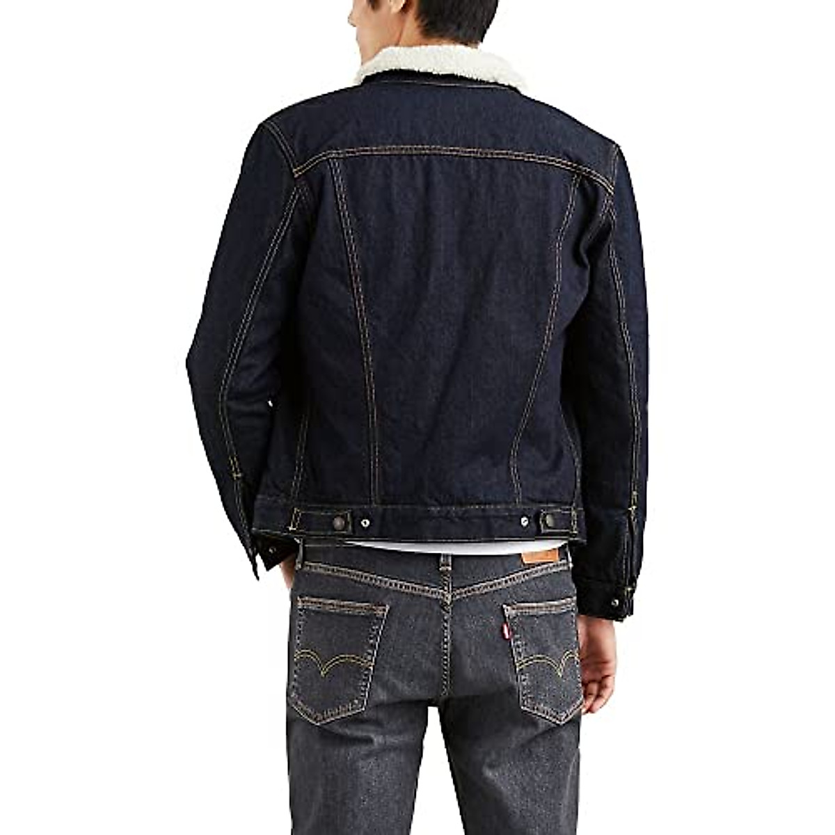 Levi's Men's Sherpa Trucker Jacket (Also Available in Big & Tall), (New) Juniper Rinse, L
