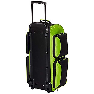 Fila 32" Lightweight Rolling Duffel, NEON Lime, One Size