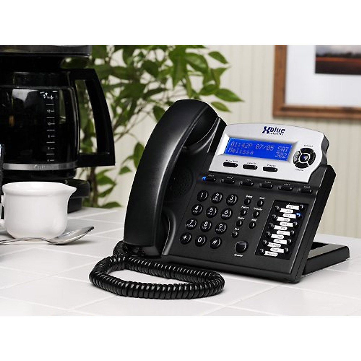XBLUE X16 Small Business Phone System Bundle with (4) Phones - (6) Outside Line & (16) Phone Capacity - Includes Auto Attendant, Voicemail, Caller ID, Paging & Intercom