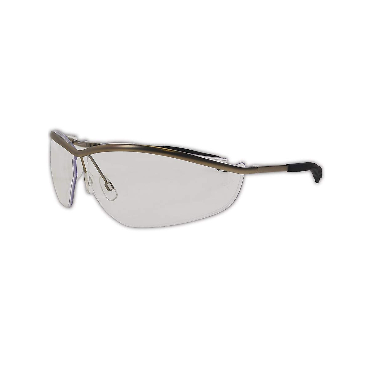 MCR Crews KD210 Klondike Safety Glasses, Silver Metal Frame, Clear Lens