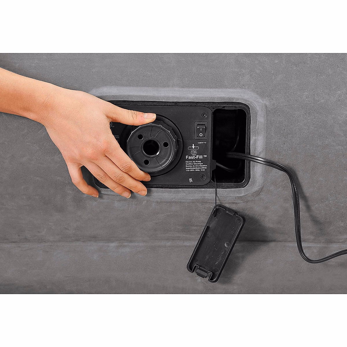 Intex Recreation 67765E Comfort Plush Mid Rise Dura-Beam Airbed with Built-in Electric Pump, Bed Height 13", Twin