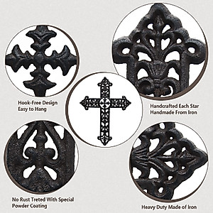 Ontrip Metal Crosses Wall Decor, Crosses Wall Decor 15'', Hanging Crosses Wall Decor, Celtic Cross Wall Decor, Gifts for Families and Friends