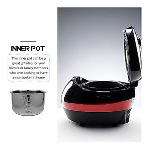 Kichvoe Stainless Steel Cookware Stainless Steel Inner Cooking Pot 5L Rice Cooker Liner Pot Electric Pressure Cooker Pot Silver Portable Electric Cooker