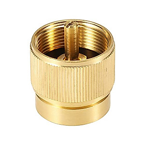 Hooshing Propane Camping Stove Adapter 1LB Propane Small Tank Input EN417 Lindal Valve Output Cylinder LPG Canister Adapter for Outdoor Camping