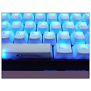 87 Keys Keycool PBT Doubleshot Keycap ANSI OEM Key Cap for Cherry MX Gaming Mechanical Keyboard