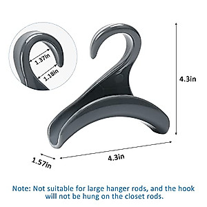 DricRoda Purse Handbag Hanger Hook, Purse Handbag Closet Organizer Storage Hook, Portable Plastic Closet Rod Hanger Rack Holder for Purses Bags Hats Ties Silk Scarves Belts, Space Saving, 6 Pack