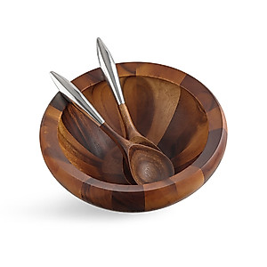 Nambe Yaro Salad Bowl with Servers