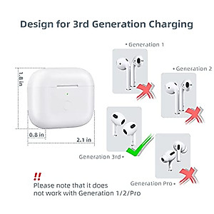 CIVPOWER Newest Charging Case Replacement Compatible with Air Pods 3rd Generation, Wireless Air Pods 3 Charger Case with Pairing Sync Button Without Earbuds, White