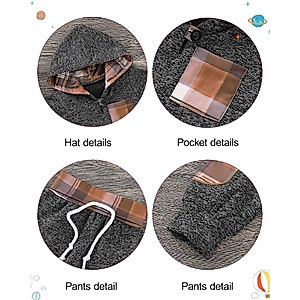 SANMIO Infant Toddler Baby Boys Girls Clothes Hoodie Outfit Classic Plaid Sweatshirt +Pants Clothes Set Kids