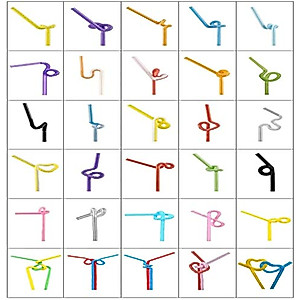 ACOMOO100 colorful super long flexible party drink disposable straws