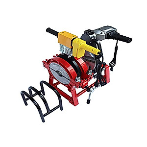LGXEnzhuo Manually Operated HDPE Butt Fusion Welding Machine 2 Clamps Pipe Fusion Welder Manual PE PP PB PVDF Pipe Hot Melt Machine 110V 63-200mm with Digital display Heater
