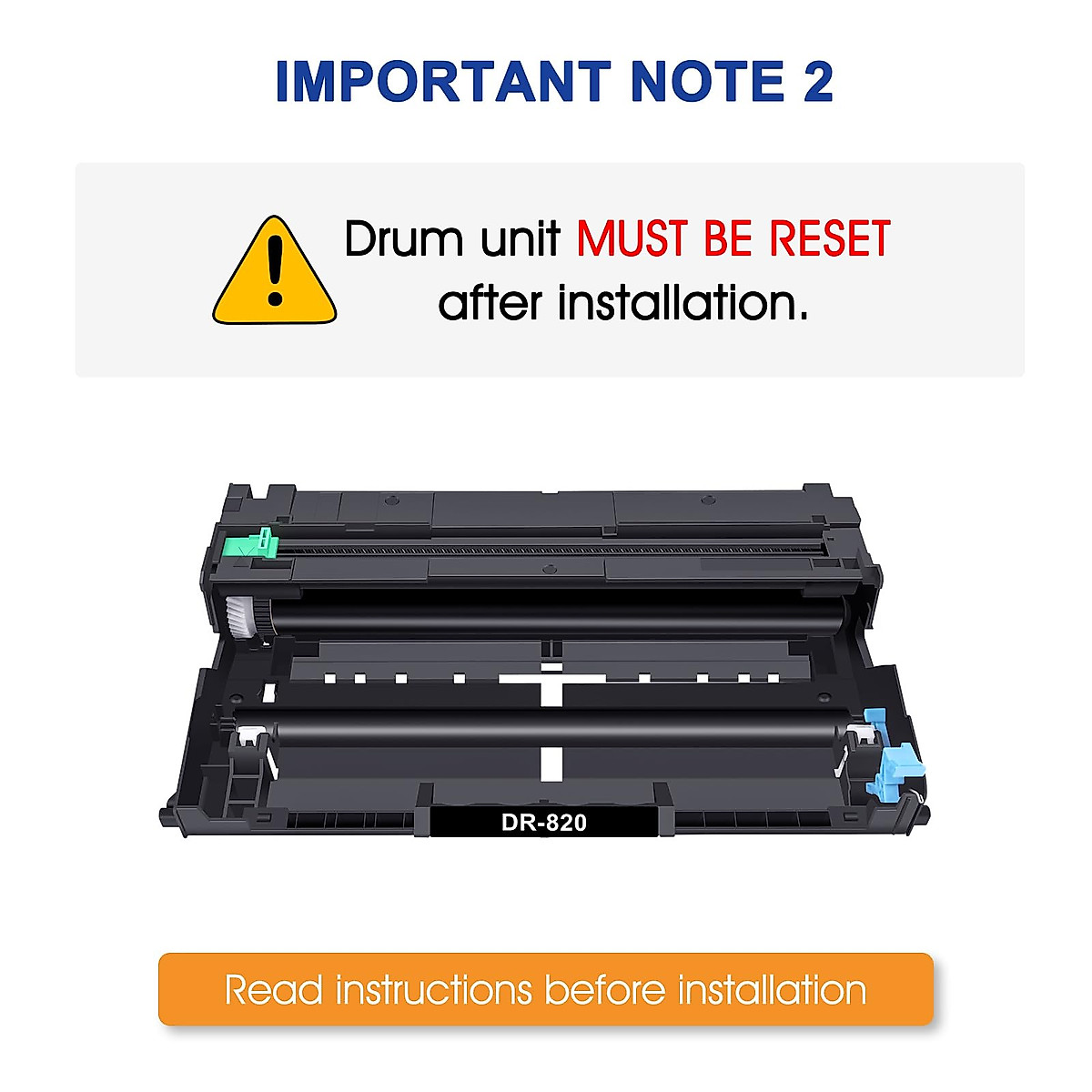 Toner Bank Compatible DR820 Drum Unit Replacement for Brother DR820 DR-820 DR 820 Work with Brother HL-L6200DW MFC-L5850DW HLL6200DW MFC-L5900DW MFC-L5700DW HL-L5200DW MFC-L6800DW Printer-1 Pack