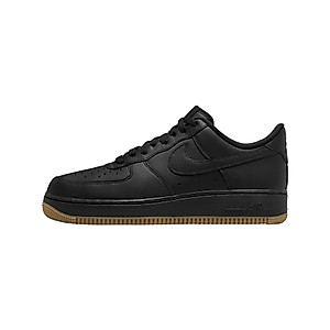 Nike Men's Air Force 1 Low '07 Shoe, Black/Gum Light Brown/Black, 9