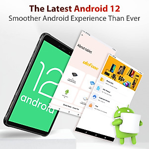 Ulefone Armor Pad Rugged Tablet(WiFi+Cellular), 7650mAh, 8 Inch IP69K Waterproof Tablet, Octa Core 4GB + 64GB Android 12, Dual Speakers Dual 4G, uSmart Expansion Connector, 13MP + 5MP, BT5.2/GPS/NFC