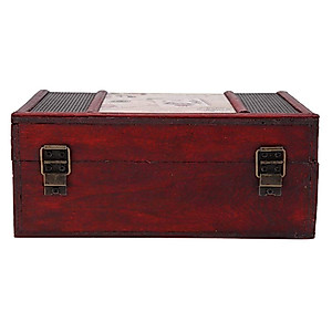 ZJchao Vintage Storage Case, Old-Fashioned Style Decorative Storage Box Can Be Used As Photography Props, Delicate Hand-Made Decoration Crafts for Home Desk and Office Table(#2)