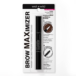wet n wild Ultimate Brow | Eyebrow Maximizer Powder + Gel Duo Neutral Brown