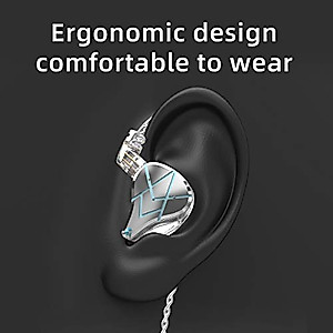 KZ ASX Headset 20 BA Units HiFi Bass in Ear Monitor Balanced Armature Earphones Noise Cancelling Earbuds Sport Headphones(No mic,Black)