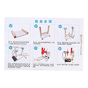 Pssopp DIY Wind Generator Toy 1.5V Small Motor Vertical Wind Turbines Electricity Power Generator Model Children Educational Toy Kit