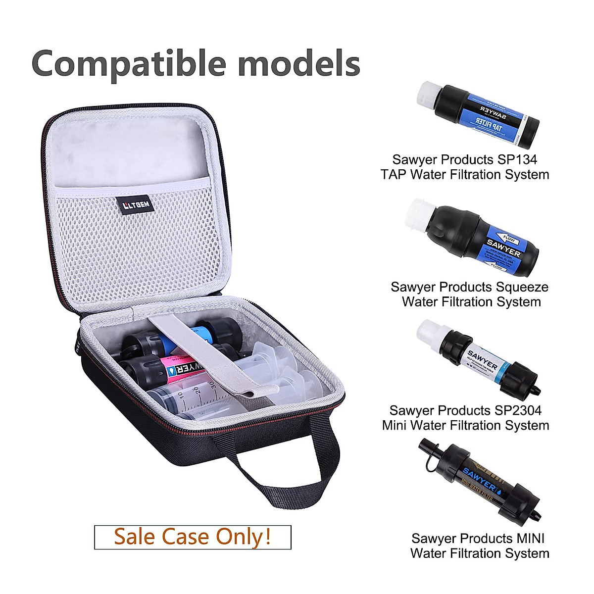 LTGEM Hard Case for Sawyer Products Water Filtration System - Travel Protective Carrying Storage Bag