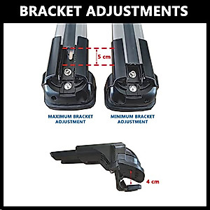 ROKIOTOEX Cobra Roof Rack Crossbars Fit for Ki-a 2023 Telluride EX X-Line, SX X-Pro Raised Side Rails, Cross Bars for Rooftop Cargo Box Luggage, Ski Board, Bike Carrier – Silver CJ4035