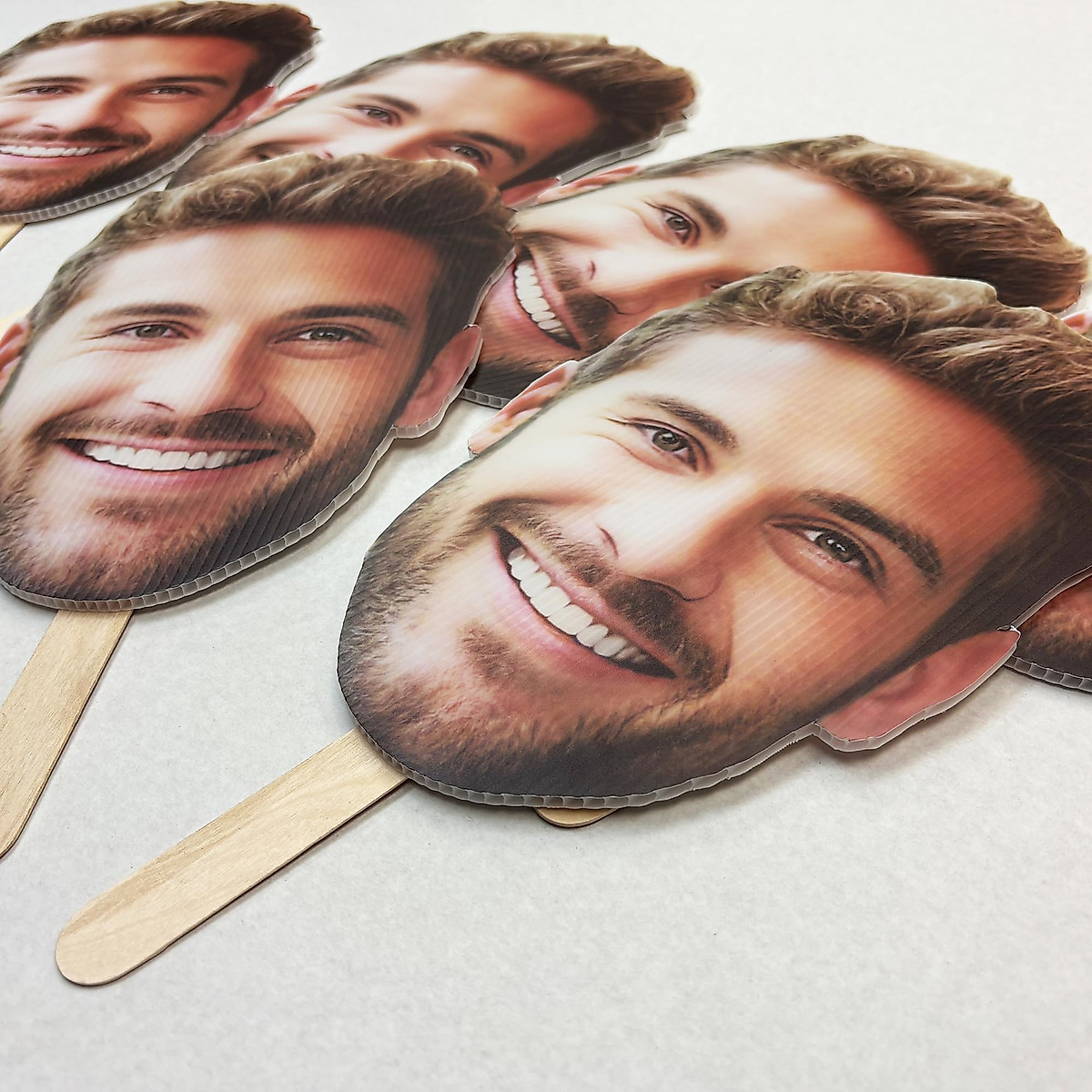 1 Pc, Custom Big Head with Your Photo | Fun Face Cardboard Cutout | Big Heads on a Stick | Life Size face on a Stick | Upload Your Photo | 6-18" Tall