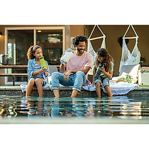 Stanley IceFlow Stainless Steel Water Jug with Straw, Vacuum Insulated Water Bottle for Home and Office, Reusable Tumbler with Straw Leak Resistant Flip, Polar, 64OZ