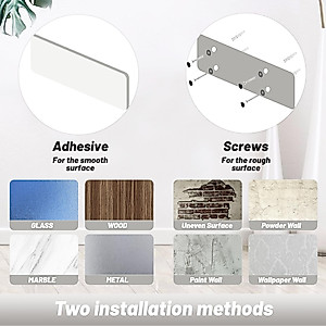 VEHHE Under Cabinet Paper Towel Holder, One Hand Operable Paper Towel Holder Wall Mount with Damping Effect, Self-Adhesive or Drilled for Kitchen, Bathroom. (Silver)