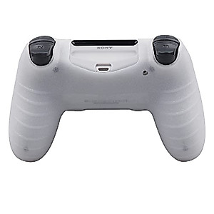 Ralan Controller Skin for PS4 Slim/Pro - Glitter Anti-Slip Silicone Cover - Compatible with PS4 Wireless/Wired Gamepad - 4 Cat Paw Thumb Grip Caps & Black Pro Thumb Grip x 8