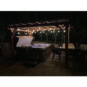 hotNcold Solar String Lights, 15 LED Outdoor Light Bulbs Solar String Light Vintage Waterproof Heavy Duty Solar Lights 44 Ft for Garden Yard Deck Warm White