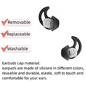 SNHTLS Silicone Replacement Ear Tips Ear Buds Tips Eargels Compatible with Bose Qc20 Qc30 IE2 SoundSport IE3 SIE2i Earbuds Replacement Tips Eartips for Earbuds 3 Pairs S Size