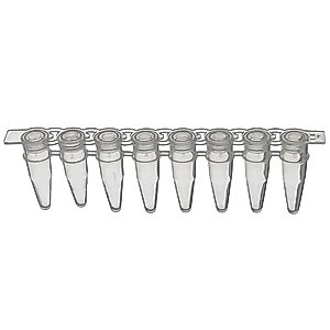 MUHWA 0.2ml PCR Tube with Thin Wall, Strip of 8 Tubes, Flat Caps, 200 strips