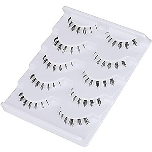 Lower Lashes 5 Pairs Clear Band Bottom Lashes False Eyelashes Natural Look Demi Wispies lashes Strip Eye Lashes Under Lashes Extensions Soft Handmade Fake Lashes Pack by Zenotti