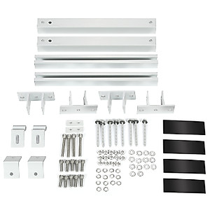 KUAFU Adjustable Solar Panel Tilt Mount Brackets Support up to 300W Solar Panel for Boats, RV, Roof on-Grid/Off-Grid Systems and Any Flat Surface Telescopic Bracket Solar Panel Pole Mount