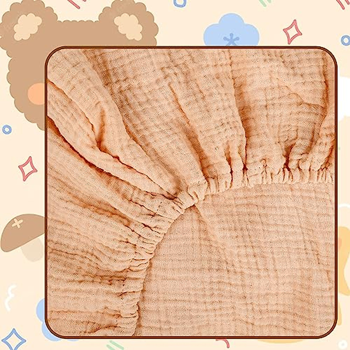 Hooyax Muslin Changing Pad Cover Unisex, Ultra Soft Diaper Changing Table Covers 3 Pack Breathable and Skin-Friendly Solid Color Muslin Baby Changing Mats Sheet for Boys & Girls, 32x16 inches