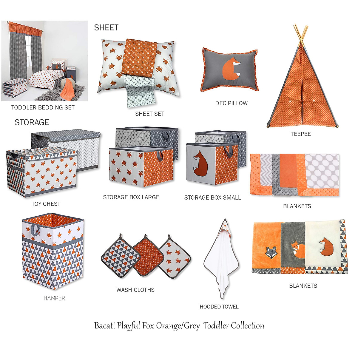 Crib or Toddler Bed Skirt or Dust Ruffle 100% Cotton Percale, Botanical, Purple/Lilac/Green/Plum