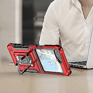 Phone case Compatible with Samsung Galaxy Z Flip 5 Case,Military Grade Drop Proof Protection Cover with 360° Rotation Kickstand Shockproof Dual-Layer Protection Phone Case Phone Protection (Color : V