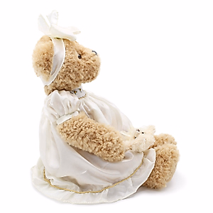 oitscute Teddy Bears Baby Cute Soft Plush Stuffed Animal Toy for Girl Women 16" (White Lace)