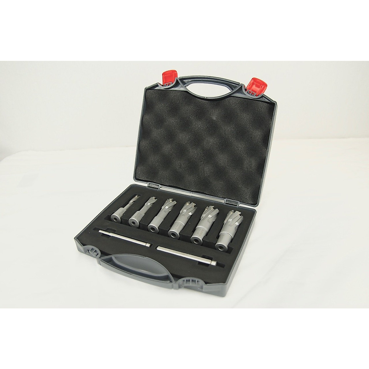 BLUEROCK 6 Piece Set 1-3/8" Depth Tungsten Carbide Tip (TCT) Annular Cutter Bits for Magnetic Drill