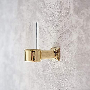 Ochoos Modern Lucite Acrylic Hook Coat Hook Wall Hat Hook Clear Silver Gold Clothes Hooks Coat Hangers Bathroom Hardware Decor - (Color: Gold)