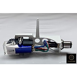 Cartridge and Stylus, needle with mounting bolts And white Headshell for Technics SLD3, SLD303, SLD33, SLD3K, SLD5, SLQ2, SLB303, SLH302, SL1000, SL1100, SL120, SL1650, SL1900, SL1950, SL2000, SL3310