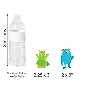 Big Dot of Happiness Monster Bash - DIY Shaped Little Monster Birthday Party or Baby Shower Cut-Outs - 24 Count