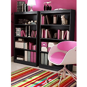 South Shore Axess 3-Shelf Bookcase, Pure Black