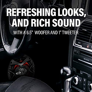 BOSS Audio Systems CH6520 Car Speakers - 250 Watts of Power Per Pair, 125 Watts Each, 6.5 Inch, Full Range, 2 Way, Sold in Pairs, Black