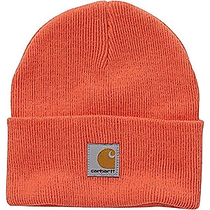 Carhartt Unisex Child Kids Knit Beanie Watch Hat, Living Coral, 2-4T