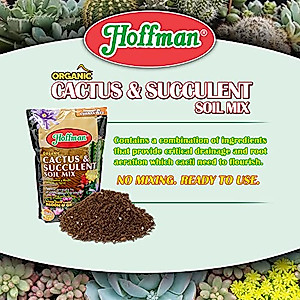 Hoffman 10410 Organic Cactus and Succulent Soil Mix, 10 Quarts, 2 Pack
