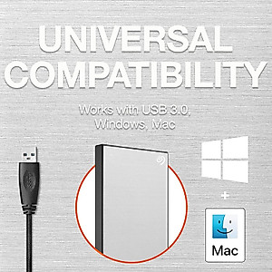 Seagate One Touch, 4TB, Password Activated Hardware encryption, Portable External Hard Drive, Portable External Hard Drive, PC, Notebook & Mac, USB 3.0, Black (STKZ4000400)