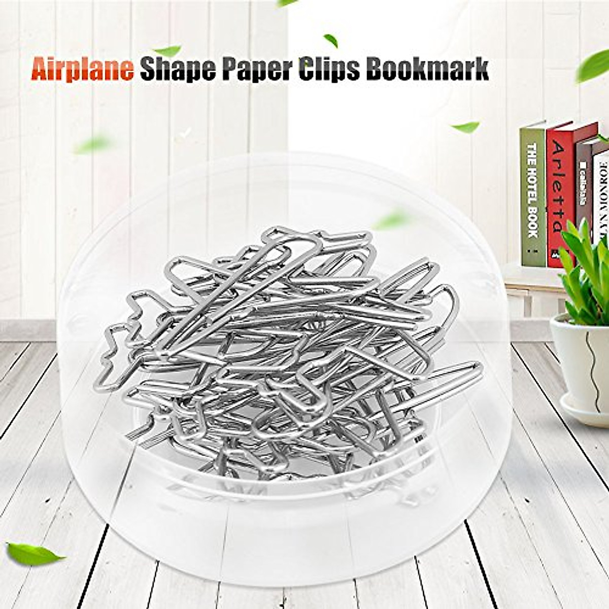 Airplane Shape Paper Clips, 10pcs/Set Stainless Steel Cute Plane Paperclips Funny Bookmarks Marking Document Organizing Clip for Memo Office Supplies School Stationery Gift Wedding Decoration