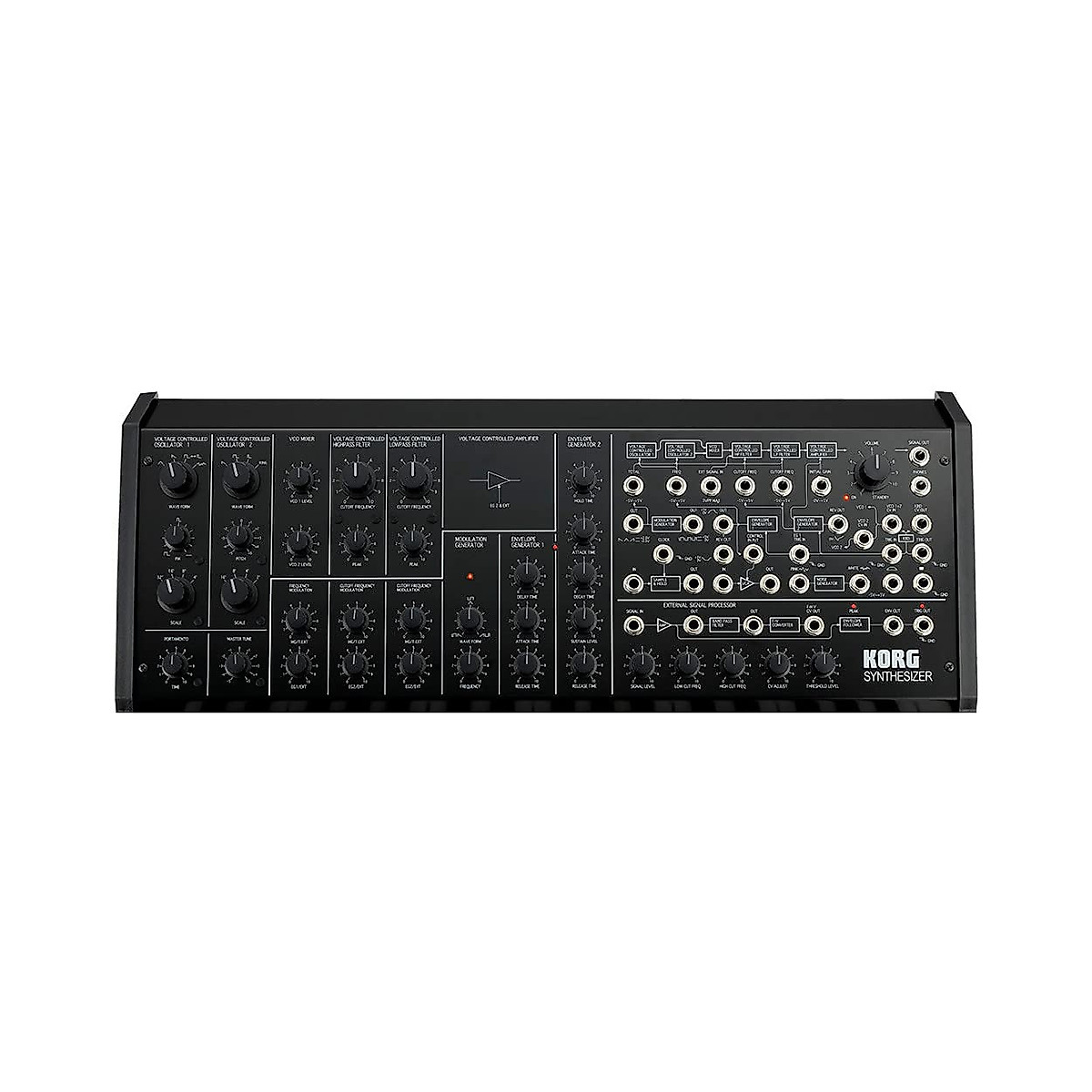 Korg MS-20 FS Monophonic Analog Synthesizer, 2 Oscillators, 37 Mini-Keys, Black